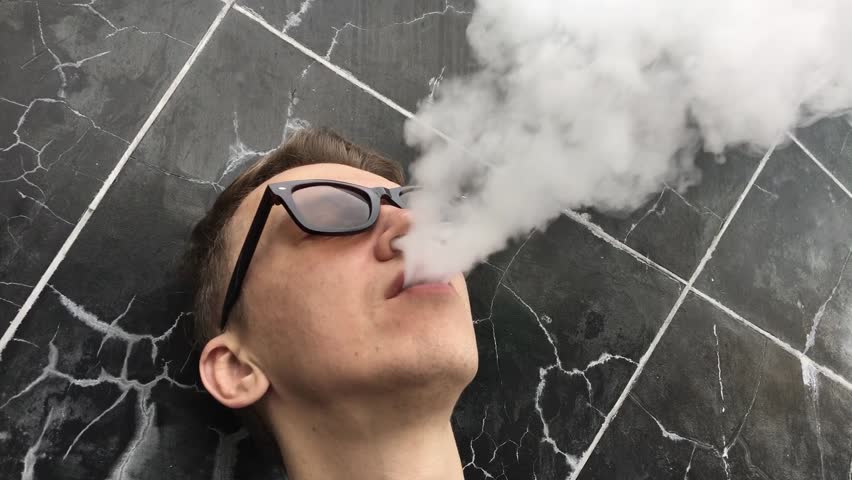 Young Vaper Man Exhaling Big Stock Footage Video (100% Royalty-free ...