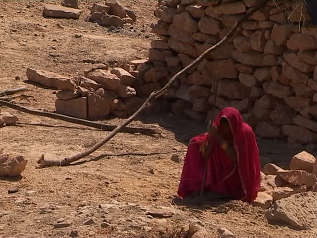 Indian Woman Digging with Crowbar Stock Footage Video (100% Royalty ...