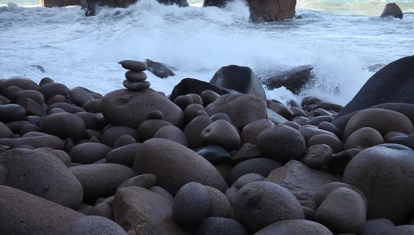 Friend Couple Walk On Bowling Ball Beach Pacific Ocean California ...