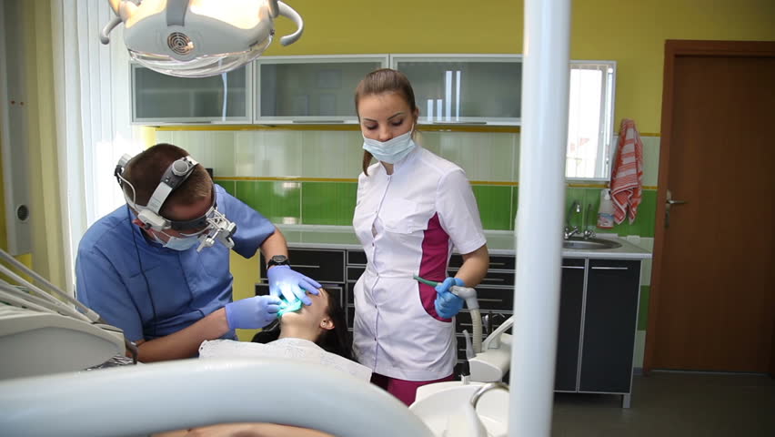 VINNITSA, UKRAINE - MAY 19, 2017: Woman Visiting Dentist At Clinic ...