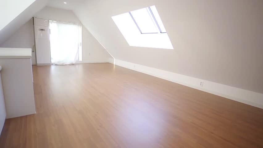 Stock Video Clip of Empty room loft apartment. No people. No | Shutterstock