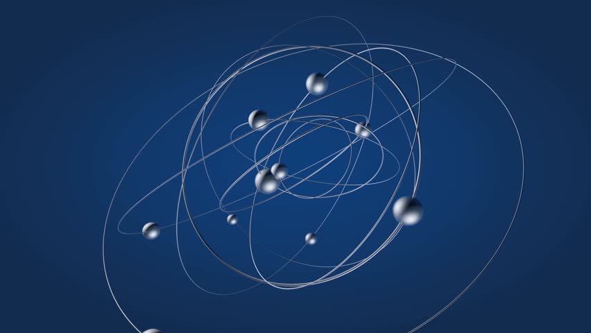 Seamlessly Looping Animation of Atom. Stock Footage Video (100% Royalty ...