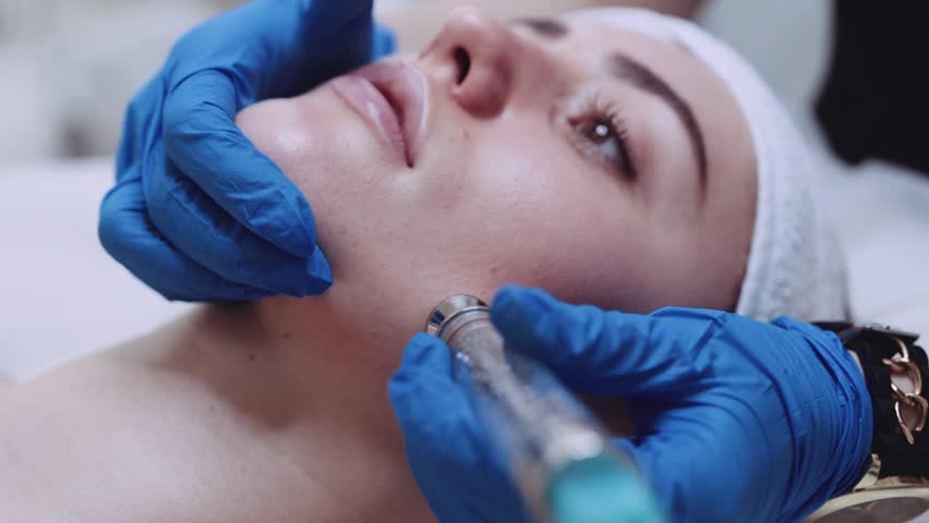 Stock Video Clip of Extreme close up of cosmetic facial vacuum ...