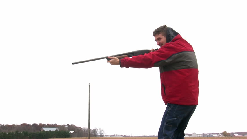 Man Shooting Shotgun Stock Footage Video (100% Royalty-free) 278458 ...