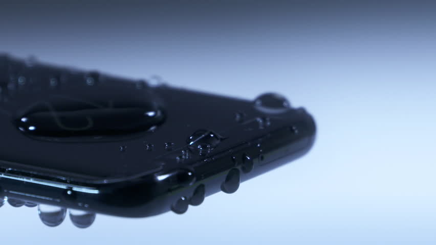 Wet Water-resistant And Waterproof Smartphone Covered With Droplets ...