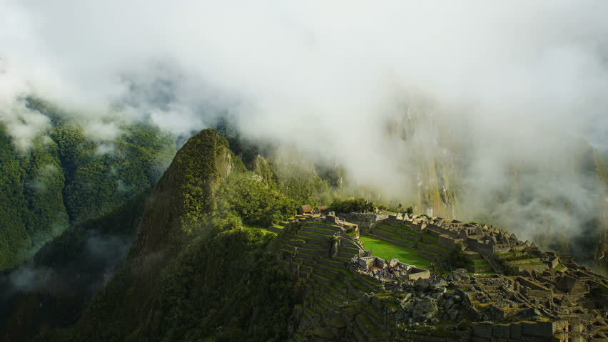 Tourists visiting the Ruins of Machu Picchu, Peru image - Free stock ...