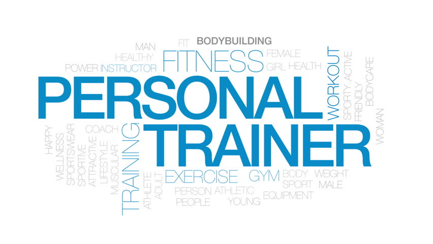 Personal Trainer Animated Word Cloud, Text Design Animation. Stock ...