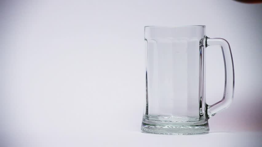 Water Pouring Into Invisible Glass Cup Then The Cup Starting To ...