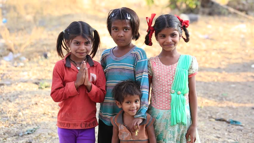 MANDU, INDIA - FEBRUARY 03, 2017 : Unidentified Indian Poor Children On ...
