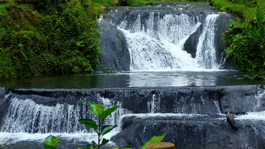 Waterfalls At Santa Rosa De Cabal, Colombia. Epic Waterfall Background ...