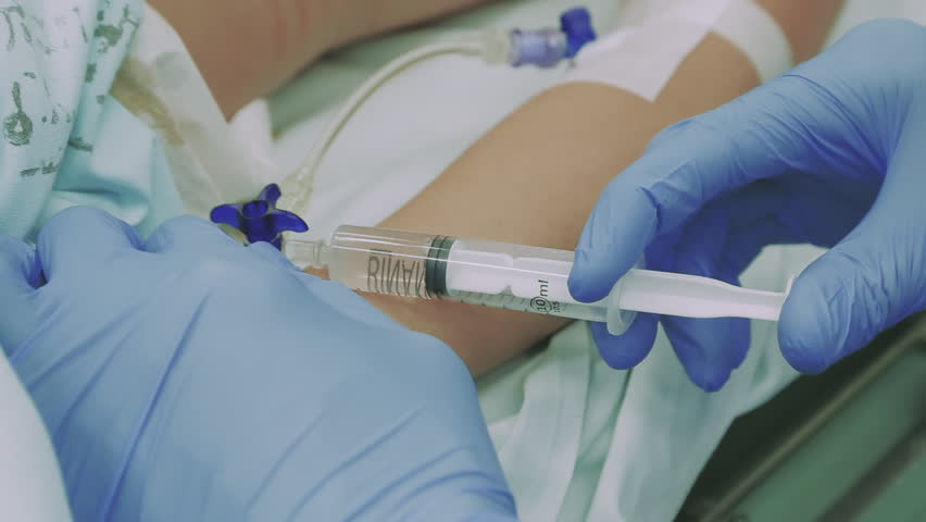A Nurse Starts An IV In A Patient's Arm Stock Footage Video 3083128 ...