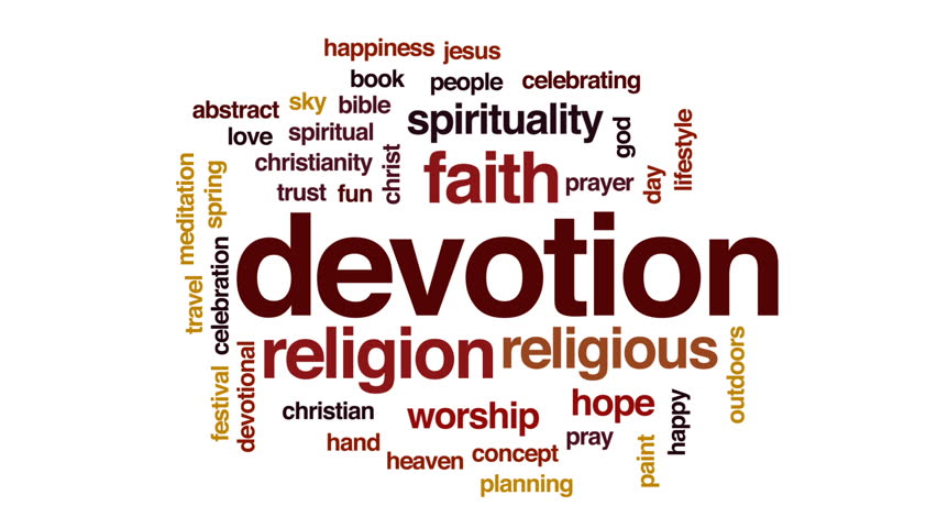 Devotion Animated Word Cloud, Text Stock Footage Video (100% Royalty ...
