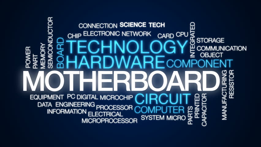 Motherboard Animated Word Cloud, Text Stock Footage Video (100% Royalty ...