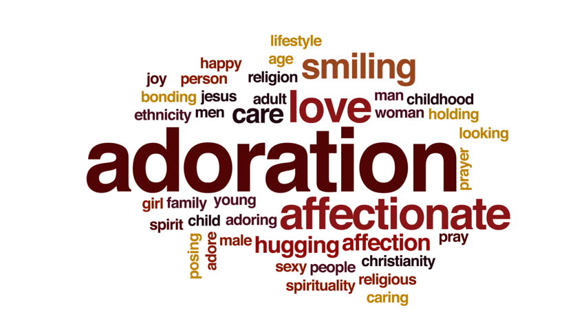 Adoration Animated Word Cloud, Text Design Animation. Stock Footage ...