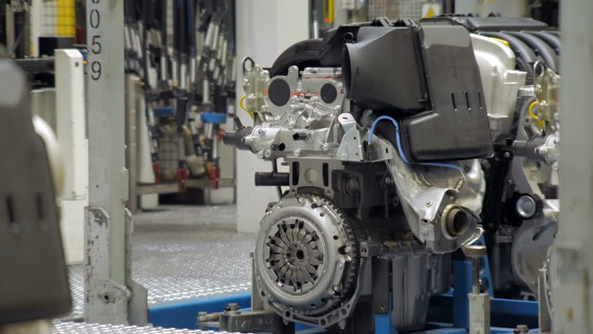 Engine of Automobile in Workshop Stock Footage Video (100% Royalty-free ...