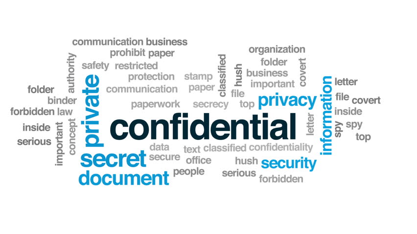Stock video of confidential animated word cloud, text design | 29082598 ...