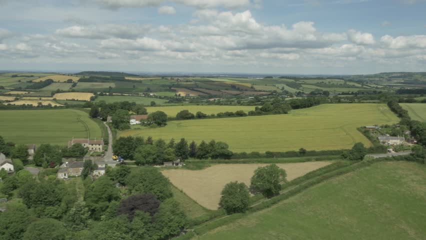 Aerial View Rural Countryside Town, England, UK - Aerial View Rural ...