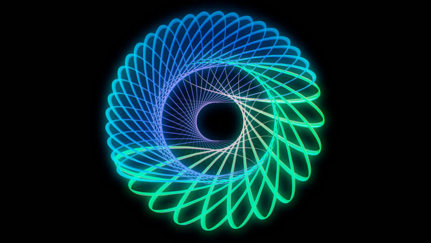 Glowing Circular 3D UI Element With Alpha Channel. Illuminated Geometric Circle And Sphere ...