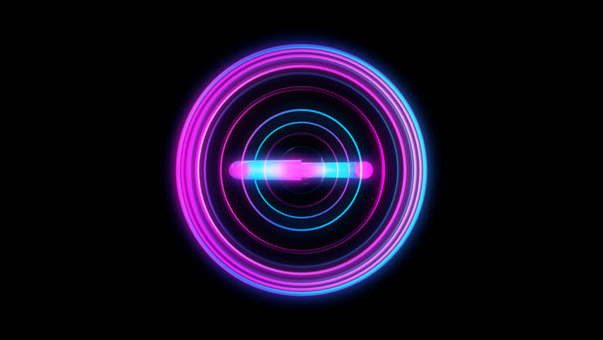 Glowing Circular 3D UI Element With Alpha Channel. Illuminated Geometric Circle And Sphere ...