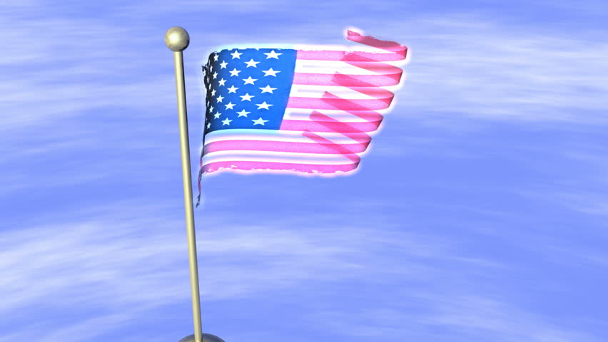 People Waved Flags. Fans With American Flags. Patriots Waving Flags Of ...