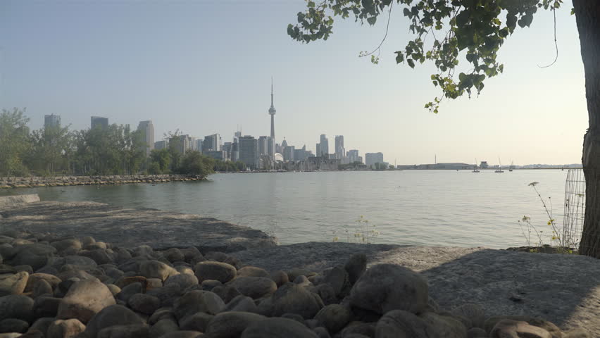 Skyline of Toronto from across the lake in Ontario, Canada image - Free ...