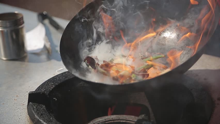 Chef Cooking with Fire in Stock Footage Video (100% Royalty-free ...