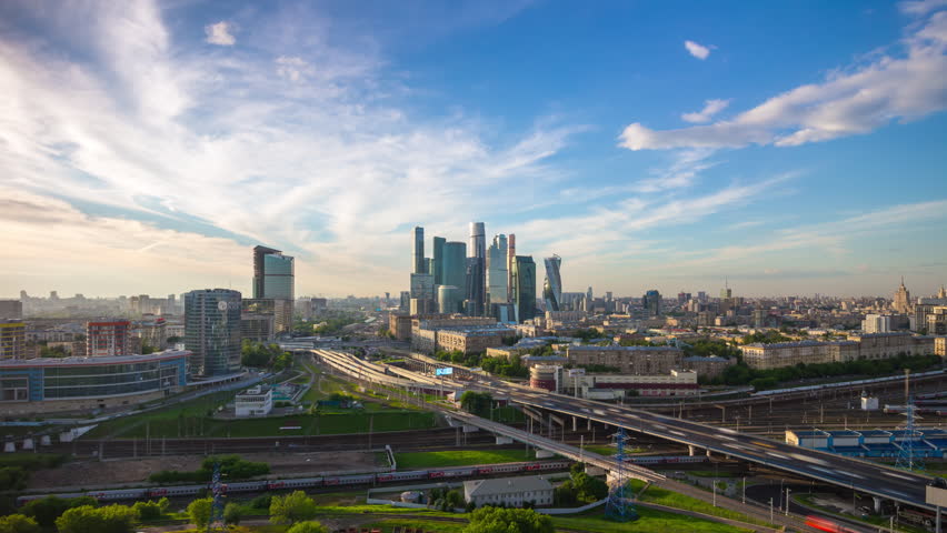 Stock video of sunny summer day moscow city traffic | 30568348 ...