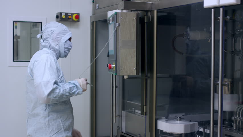 Pharmaceutical Worker Using Touch Screen Stock Footage Video (100% ...