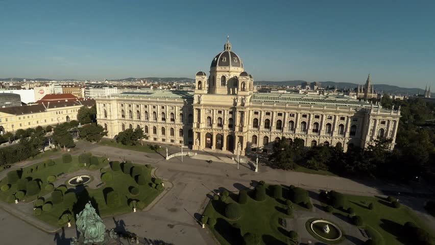 VIENNA, AUSTRIA - SUMMER 2017: Aerial View. Vein. Vienna. Wien. Maria ...
