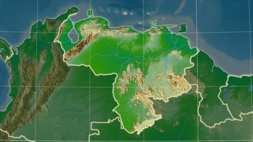 Venezuela Map Stock Footage Video | Shutterstock