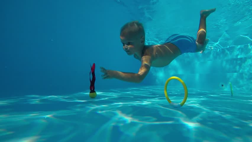 Childrens Games in the Pool. Stock Footage Video (100% Royalty-free ...