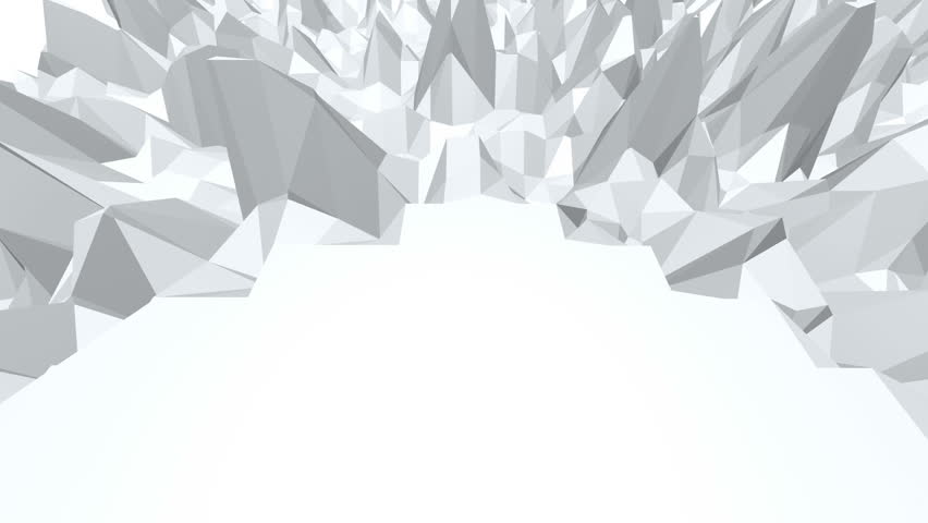 Abstract Clean Black And White Low Poly Waving 3D Surface As Art ...