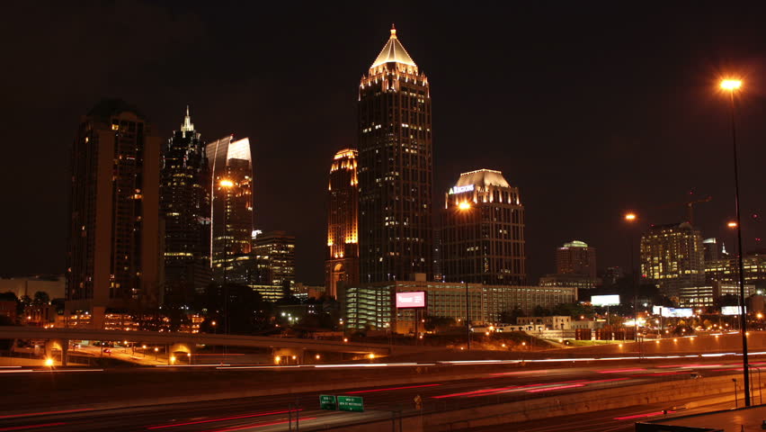 Stock video of night timelapse shot of atlanta, ga | 3130528 | Shutterstock