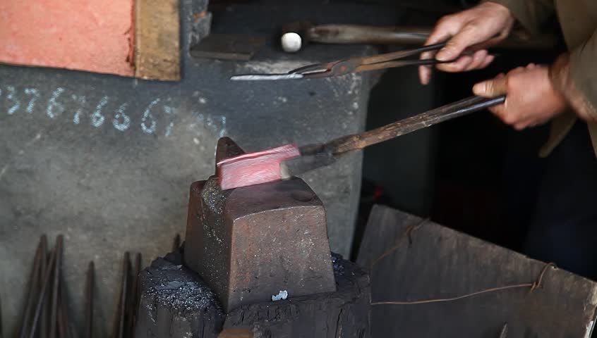 A Blacksmith in China Using Stock Footage Video (100% Royalty-free ...