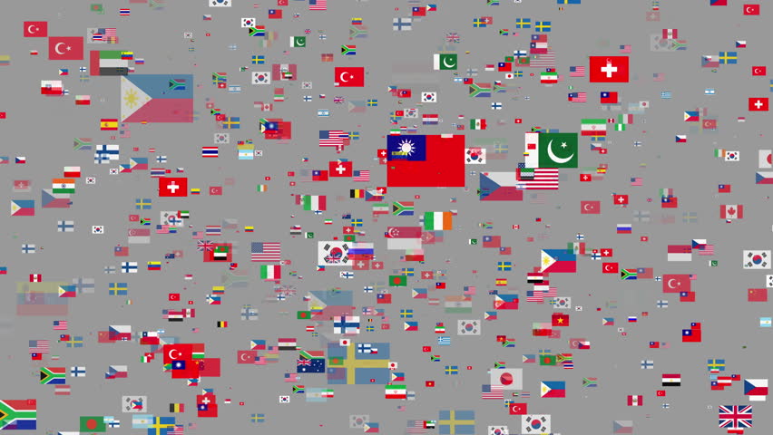 Flags. World Map. Stock Footage Video 474232 | Shutterstock