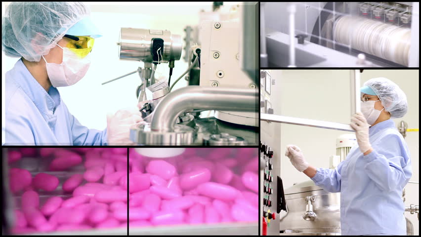 Pill Manufacturing Montage. Drug Manufacturing Stock Footage Video (100 ...