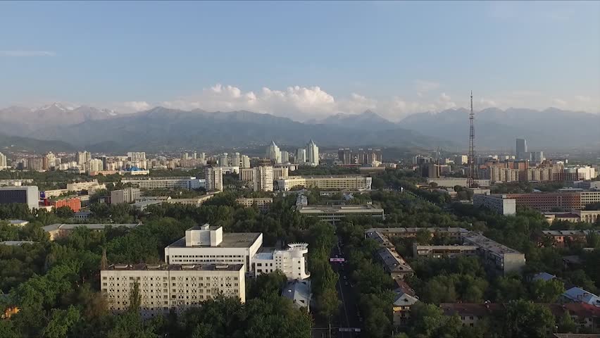Stock video of aerial view of almaty city, kazakhstan. | 32328718 ...