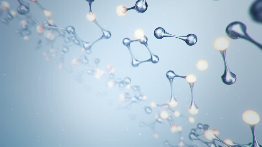 Animation Slow Moving Of Molecules Or Network From Glass And Crystal ...