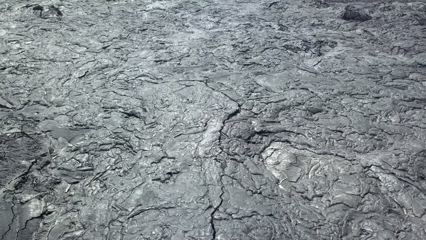 Stock video of aerial volcanic black lava flow overhead | 32898748 ...