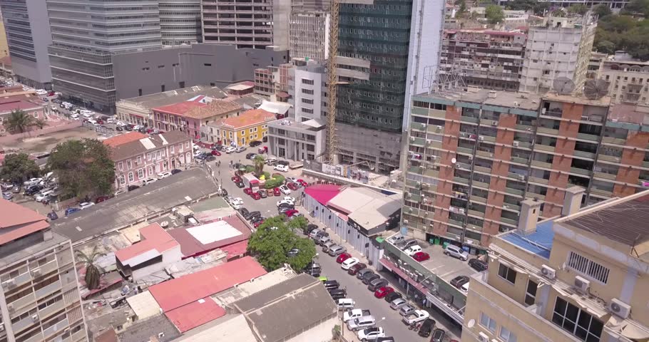 Luanda Bay, Aerial Footage. Sunset. Skyline. Stock Footage Video ...