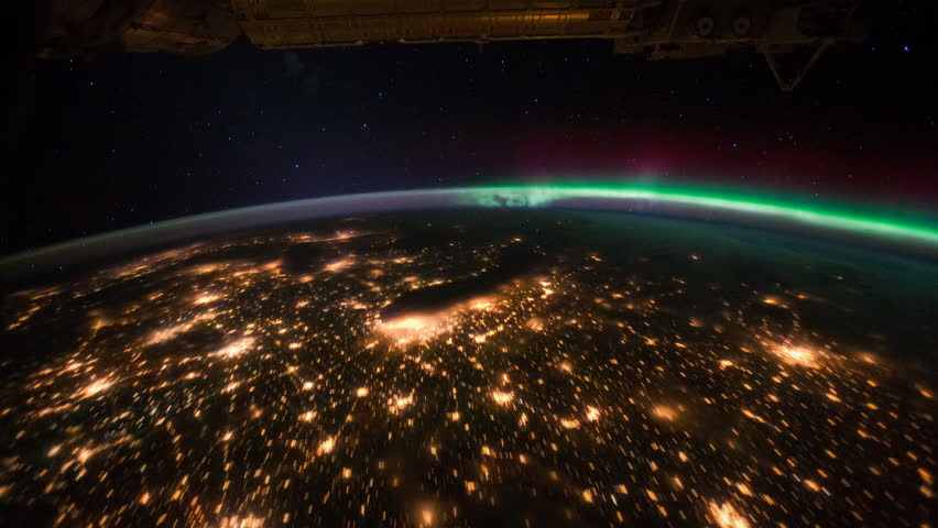 Planet Earth Night View with Stock Footage Video (100% Royalty-free ...