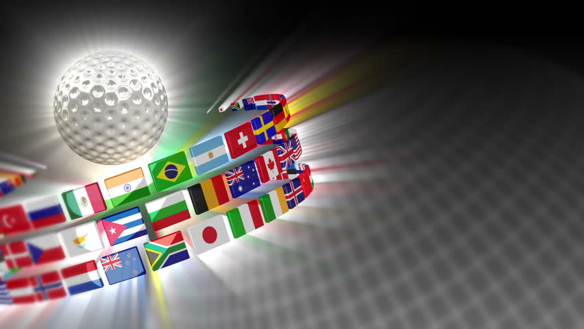 Golf Ball With International Flags 56 (HD) Stock Footage Video 3450977 ...