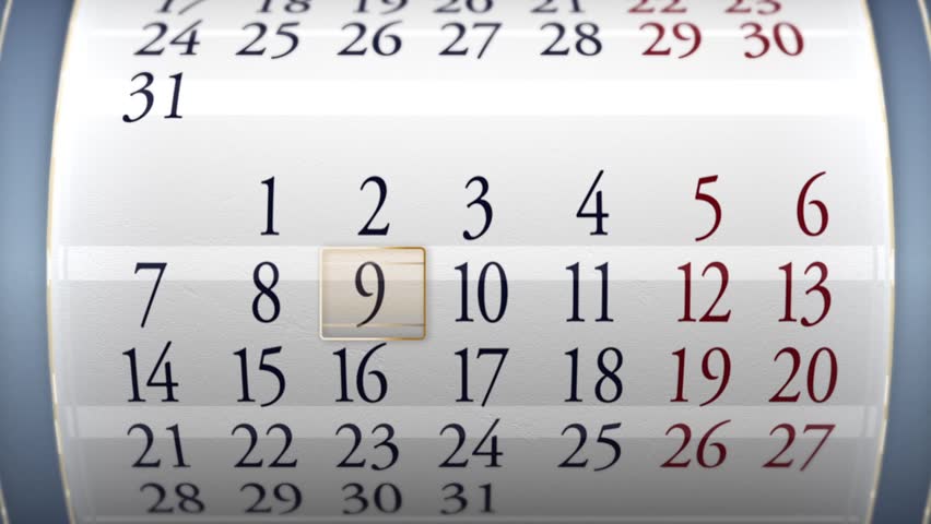 3D Animated Moving Calendar. HD 1080i. Stock Footage Video 766399 ...