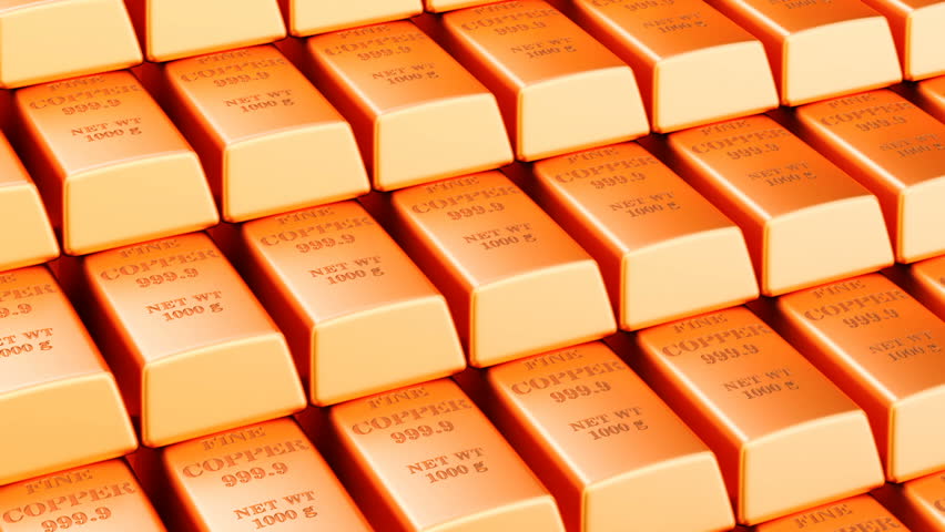 Copper Bars Background, Animation. 3d Stock Footage Video (100% Royalty ...