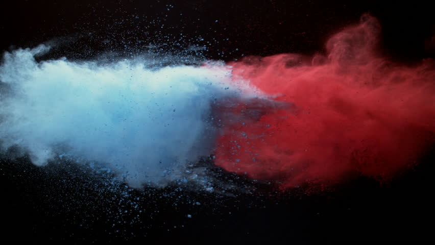 Colorful Powder. Red Powder, Blue Stock Footage Video (100% Royalty ...