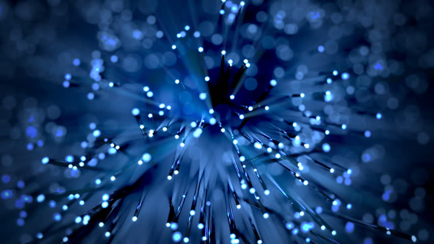 Optical Fibers Animation Of Distribution Of The Light Signal From A ...