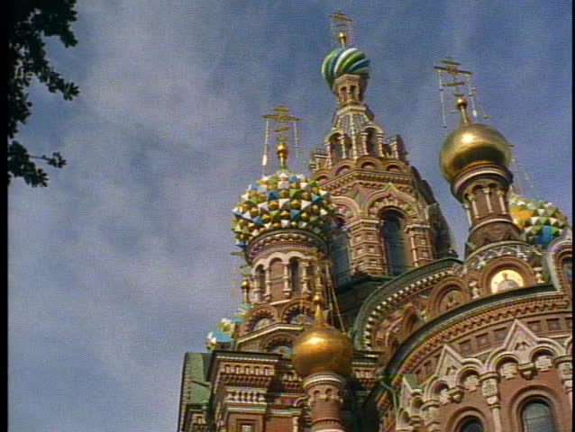 Stock video of st. petersburg, russia, onion dome church, | 3694328 ...