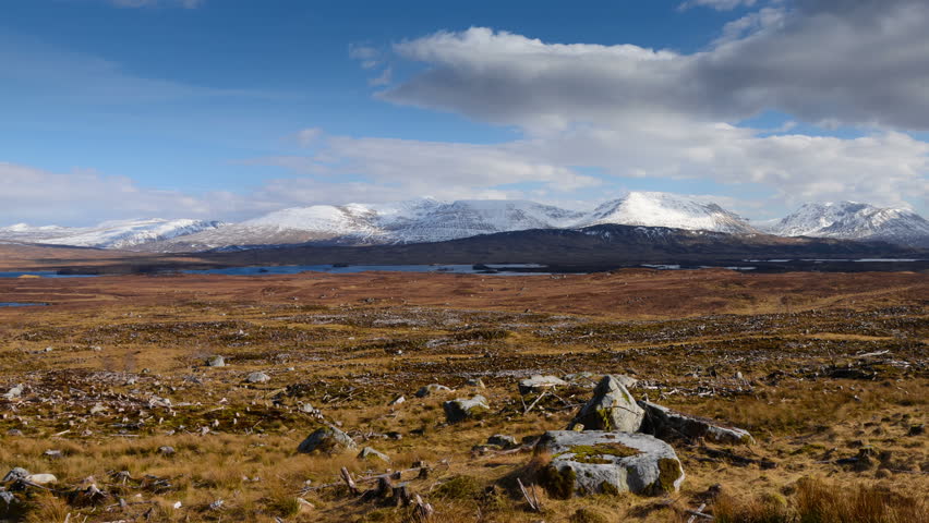 Stock video of scottish highlands scenery. moving clouds casts ...