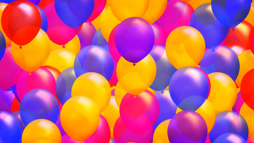 Lots Of Balloons Floating Up Into The Sky UHD 4K ProresHQ Stock Footage ...