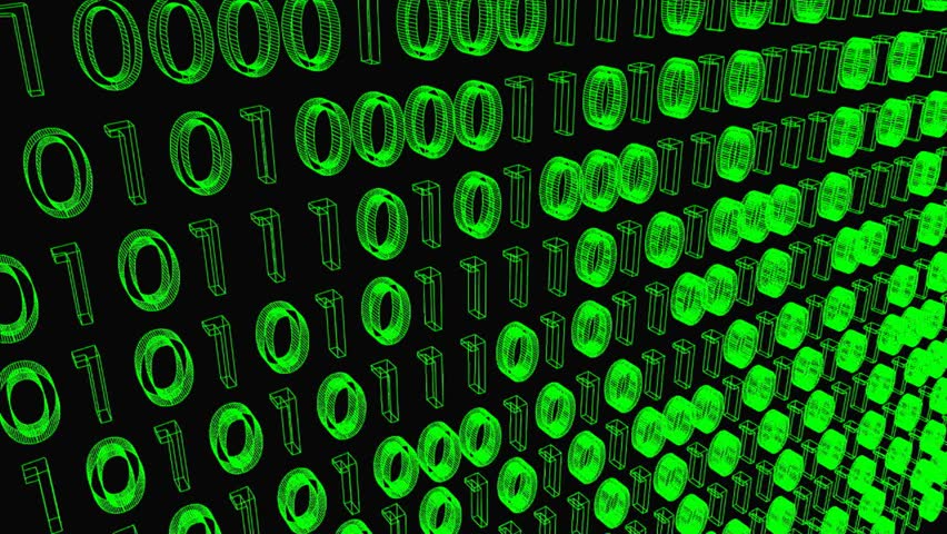 3d Background of Green Binary Stock Footage Video (100% Royalty-free ...